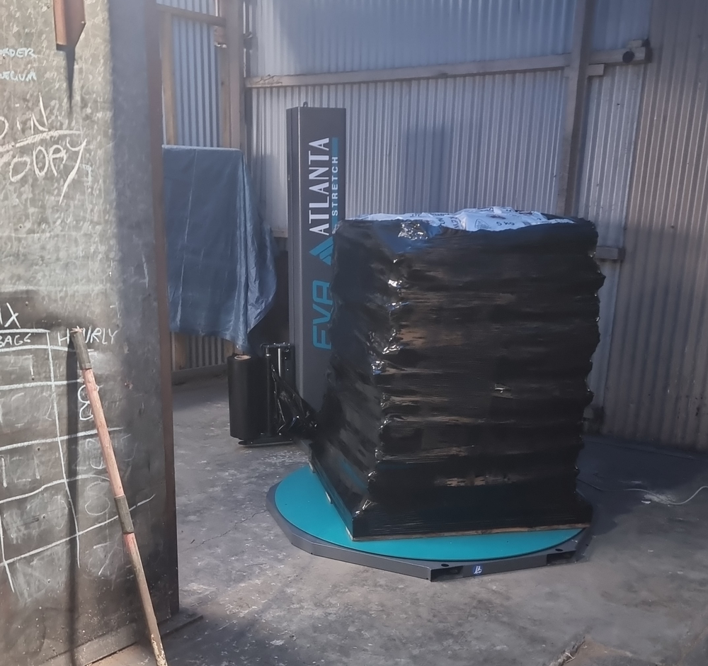 Manual mobile Pallet wrapper – MPS Packaging Australia