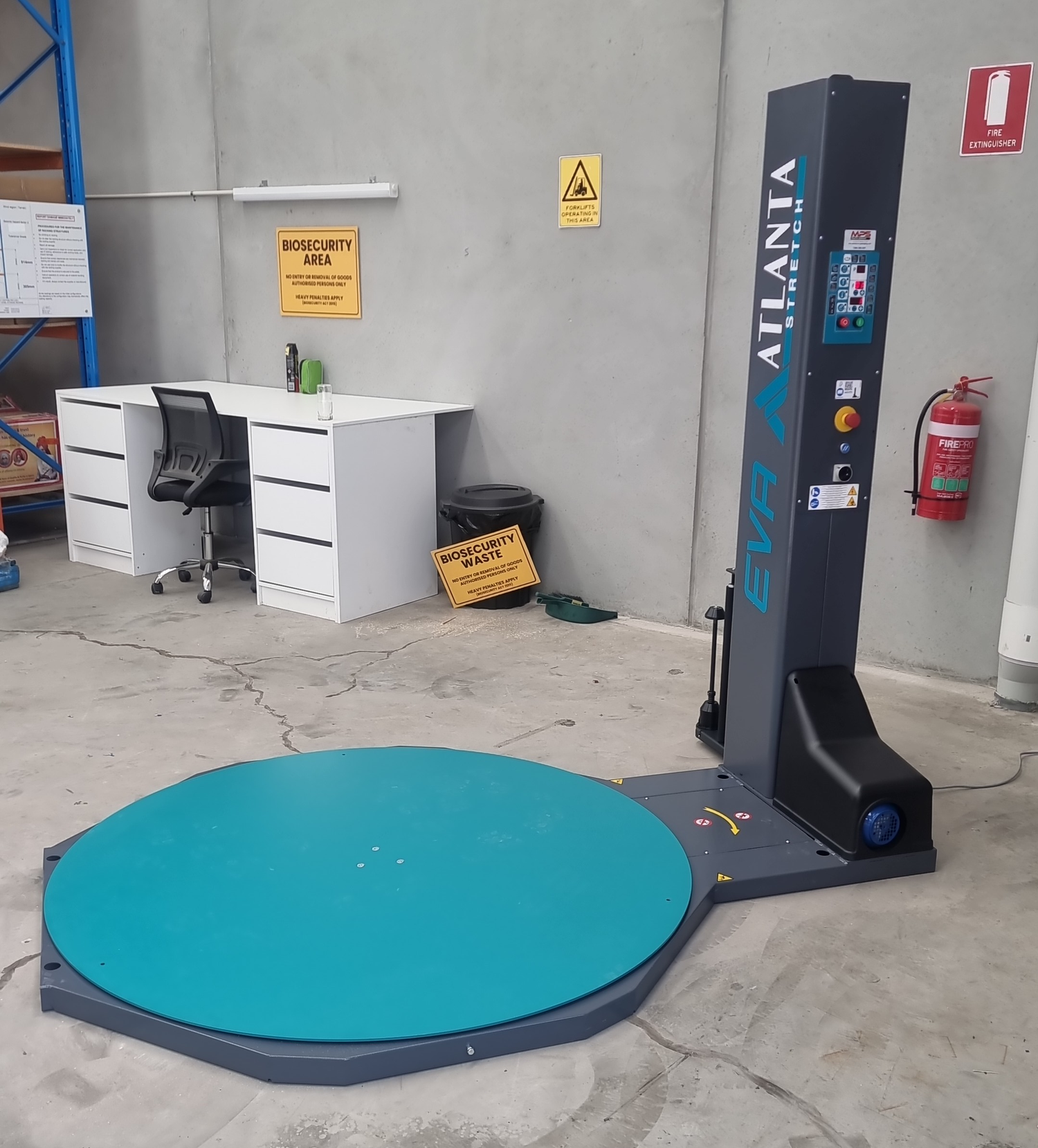 Manual mobile Pallet wrapper – MPS Packaging Australia