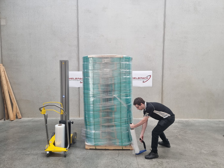 Manual mobile Pallet wrapper – MPS Packaging Australia